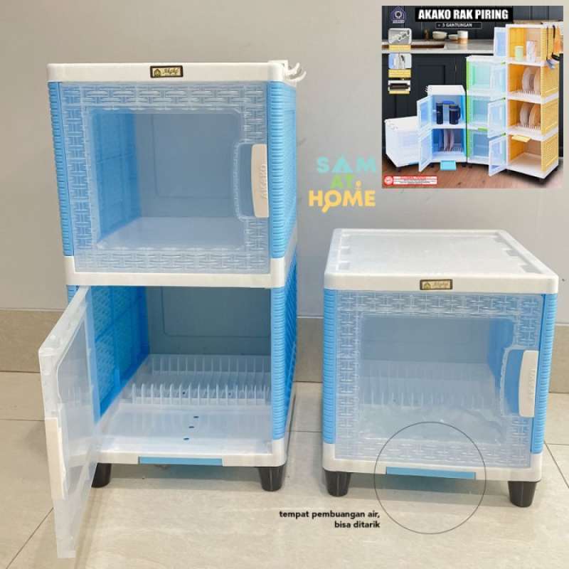 Promo Rak Piring Akako / Kotak Box Susun - Lemari Dapur Plastik Premium ...