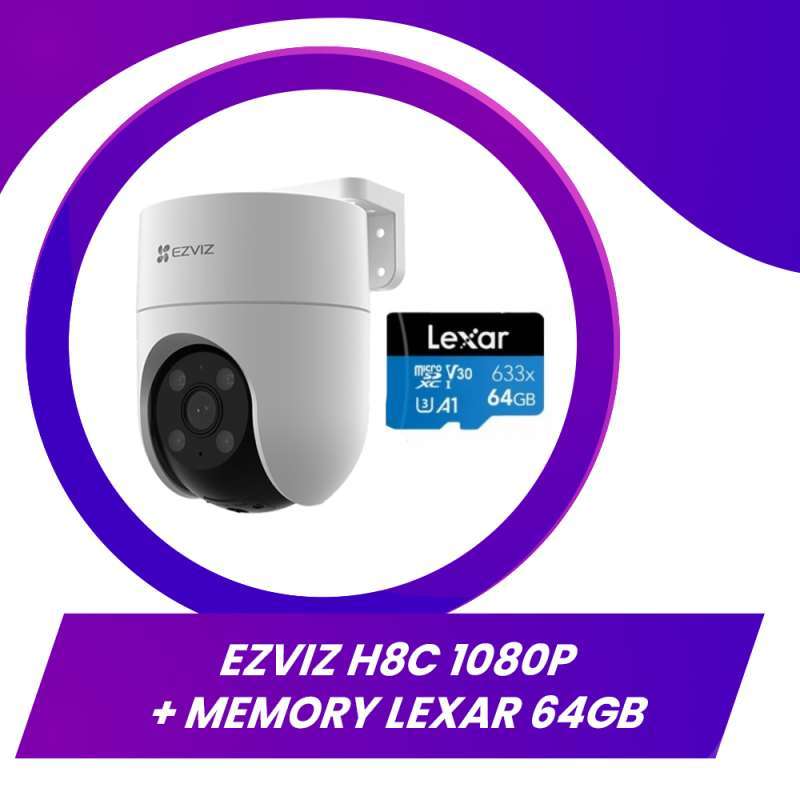 Jual Ezviz H8c 1080p Outdoor Smart Home Camera + Memory Lexar Di Seller ...
