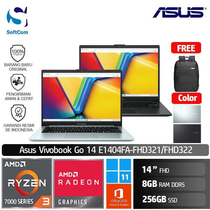 Promo Asus Vivobook Go 14 E1404FA FHD321 FHD322 Notebook [AMD Ryzen 3 ...