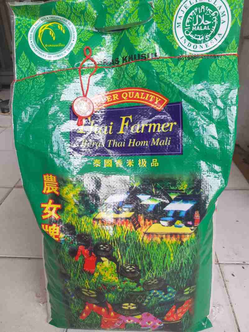 Jual BERAS THAILAND, THAI FARMER, Beras Thai Hom Mali 5 KG di Seller ...