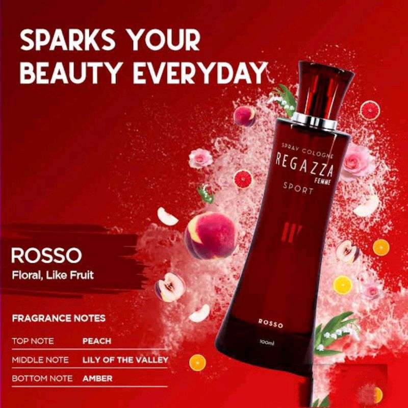 Jual Regazza Femme Sport Cologne Rosso Merah [100 Ml] Botol Merah Di ...