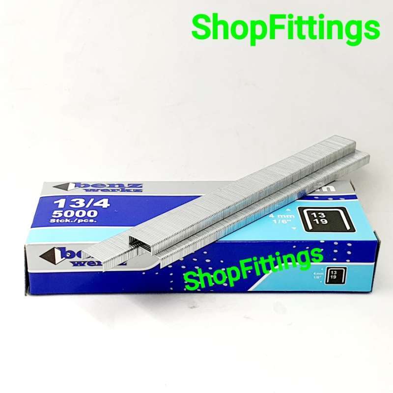 Jual benz Isi Staples 13/4 (4mm) for Gun Tacker type R23 pack = 5000 ...