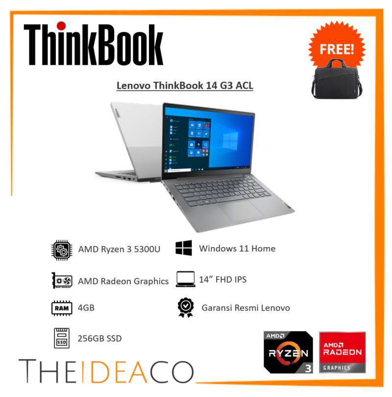 Jual Lenovo ThinkBook 14 G3 ACL Ryzen 3 5300U 5GB 256GB SSD Win11+OHS ...