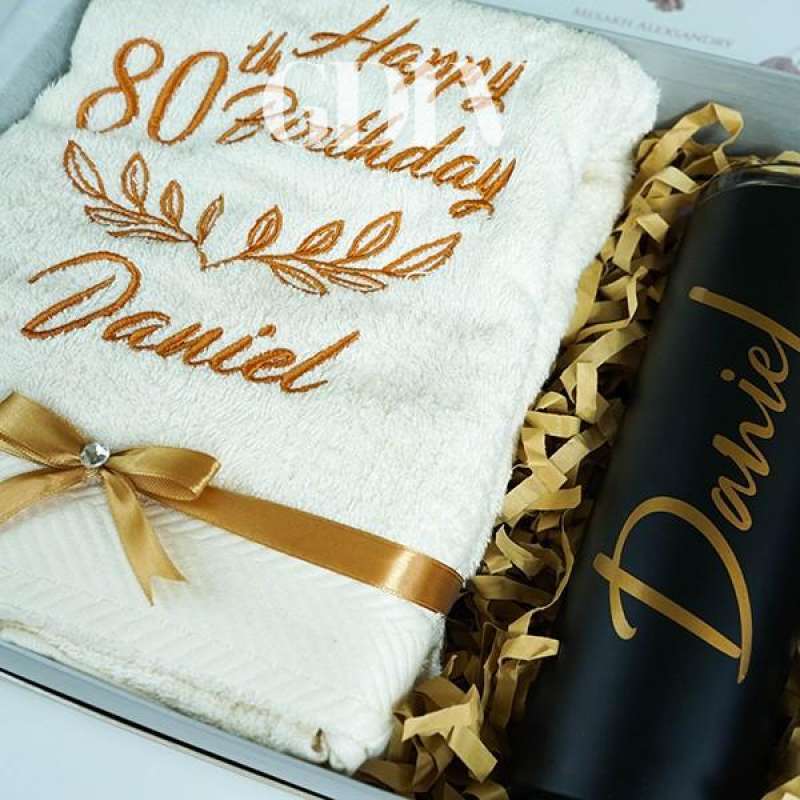 Jual Kado Hut Custom Nama Handuk Dan Tumbler Premium di Seller Godeliva ...