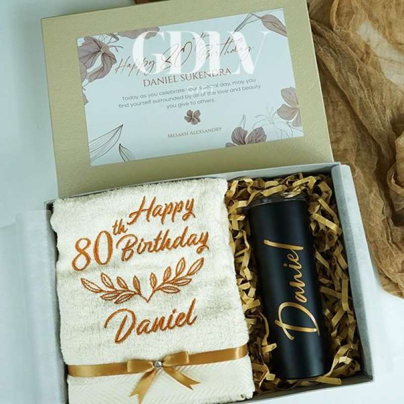 Jual Kado Hut Custom Nama Handuk Dan Tumbler Premium di Seller Godeliva ...