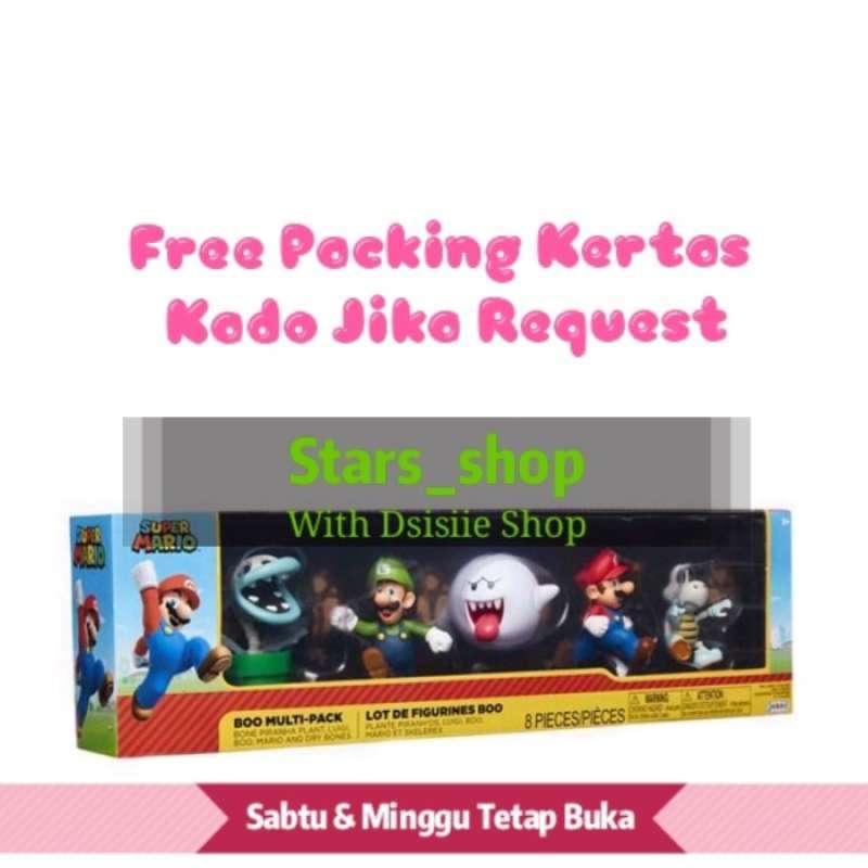 Promo Super Mario Boo Figure Multipack Original / Figure Set Diskon 23% ...