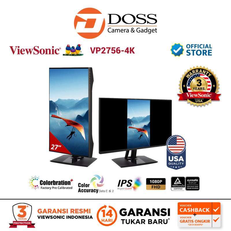 Jual Viewsonic Monitor Led Vp2756-4k 27 4k Uhd Usb-c 100% Srgb View ...