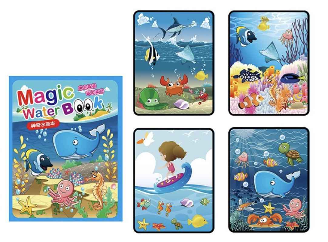 Jual FG Magic Water Book Buku Gambar Mewarnai Ajaib Magic Water Pen ...