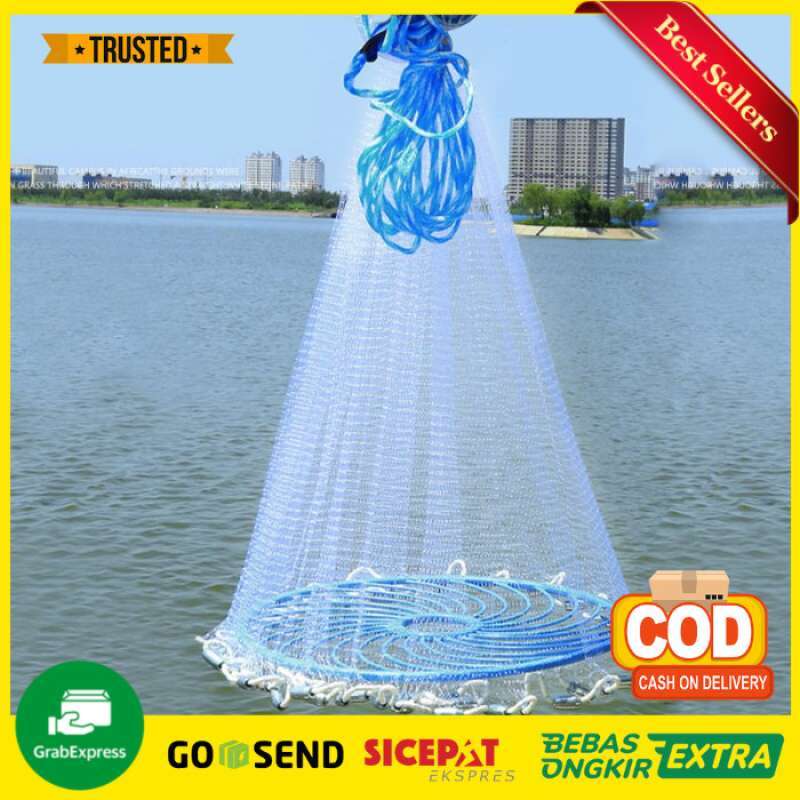 Promo Jaring Ikan Siap Pakai / Jaring Nelayan Jala Ikan Lempar / Kecrik ...