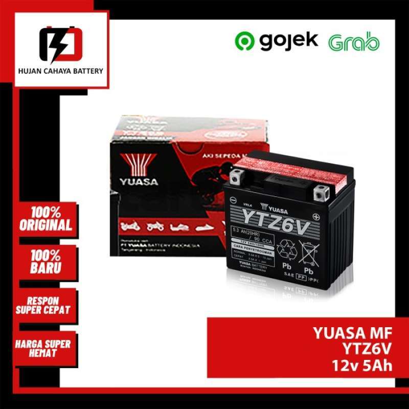 Promo Aki Motor Honda Vario 125, 150, CB 150 R YUASA YTZ6V / YTZ-6V 5AH Diskon 23% di Seller ...