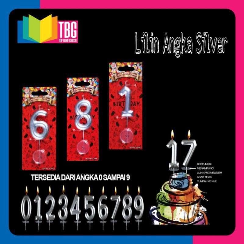 Jual 1 Pcs Lilin Angka Silver Lilin Question Silver Son / Lilin Ulang ...