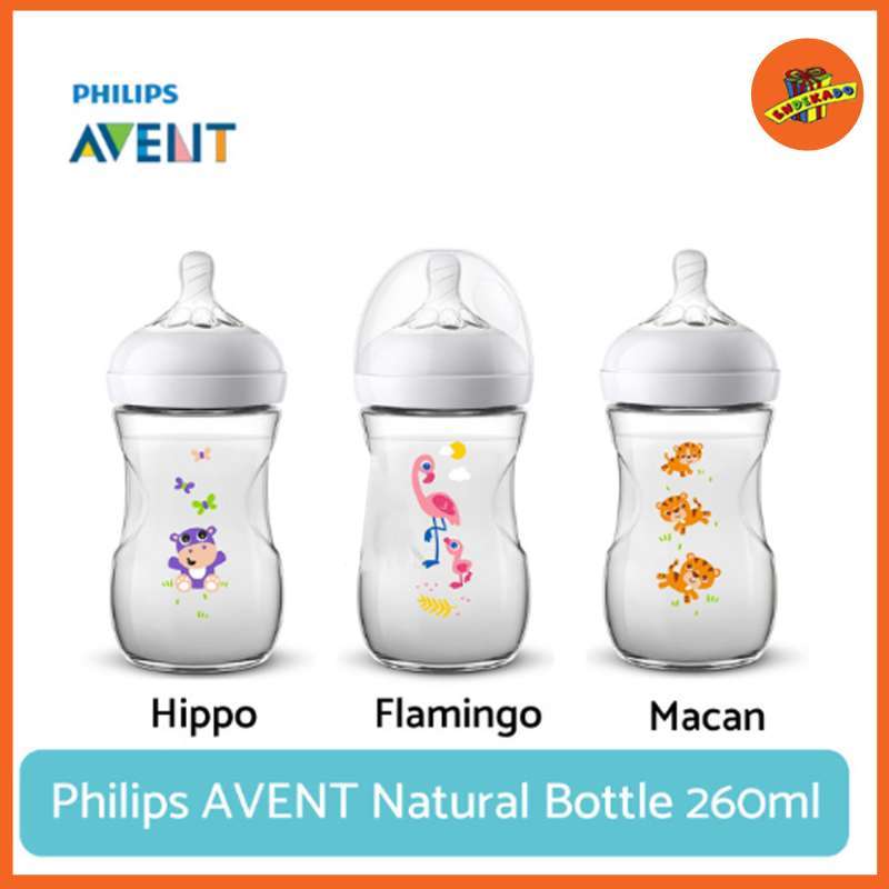 Jual Philips AVENT Natural Bottle 260ml Karakter - Botol Susu Anak Bayi ...