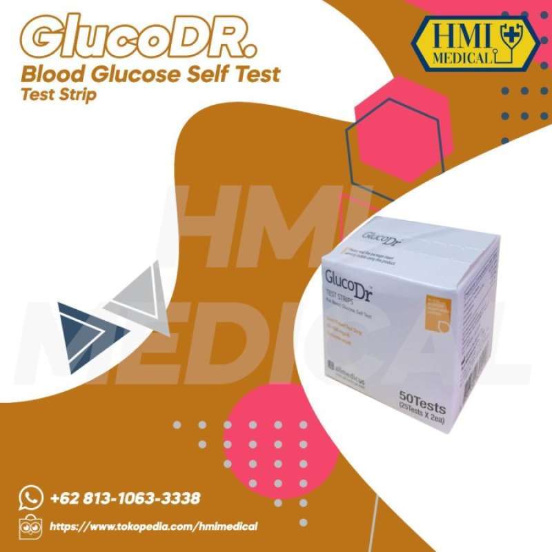Jual Gluco Dr Blood Glucose Self Test Biosensor Tes Strip [50 Strip] Di ...