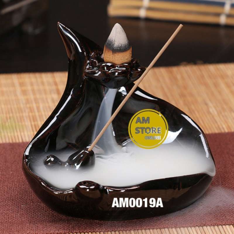 Promo Tempat bakar dupa kerucut gaharu keramik air terjun asap Diskon ...