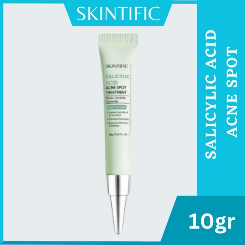 Jual SKINTIFIC Salicylic Acid Acne Spot Treatment Gel 10g 12 Hours Cure ...