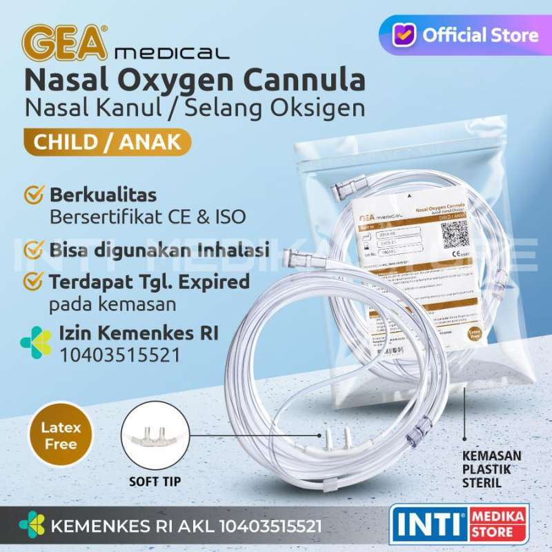 Jual Gea - Nasal Oxygen Cannula Child / Selang Oksigen Anak Di Seller ...