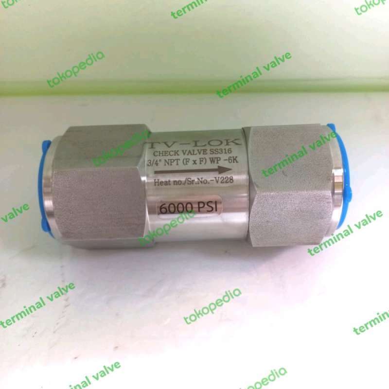 Promo check valve 6000psi 3/4/check valve ss316 3/4/non return valve 6000psi Diskon 33% di ...