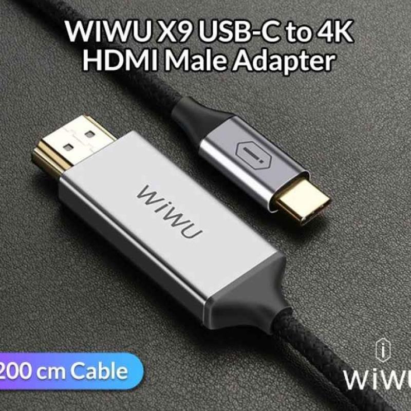 Promo Wiwu X9 Type-C To Hdmi Male - Hd 4K Coaxial Cable Adapter - 2M ...