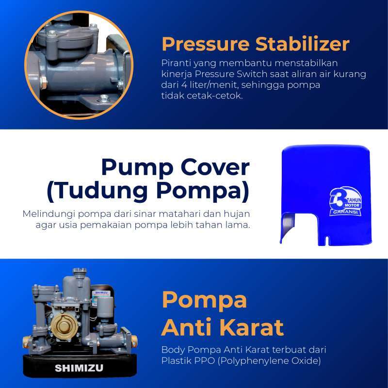 Promo Shimizu Plw-200 Bit Pompa Dorong Otomatis Home Booster Pump ...