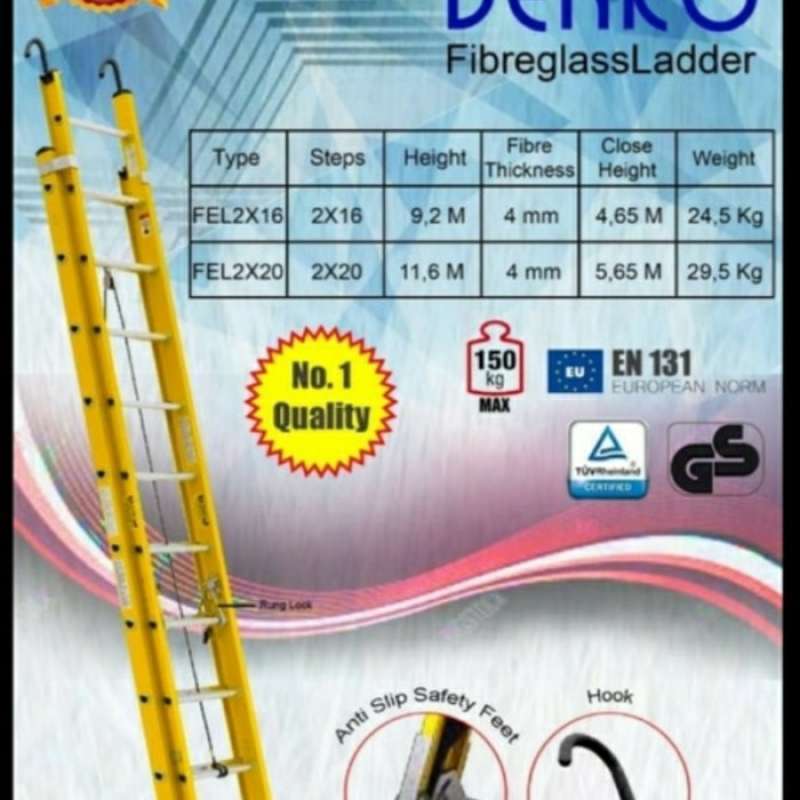 Jual Tangga Extention Fiberglass 12mtr Tangga Pln Denko 12m Di Seller ...
