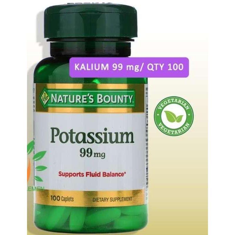 Jual Nature Bounty Potassium 99 Mg - 100 Kaplet - Kalium - Potasium Di ...