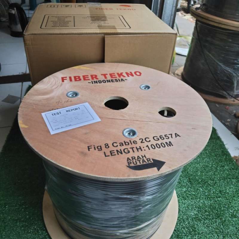 Promo Kabel Fo Bulat 2 Core Figure8 Outdoor 1km Fibertekno Diskon 23% ...