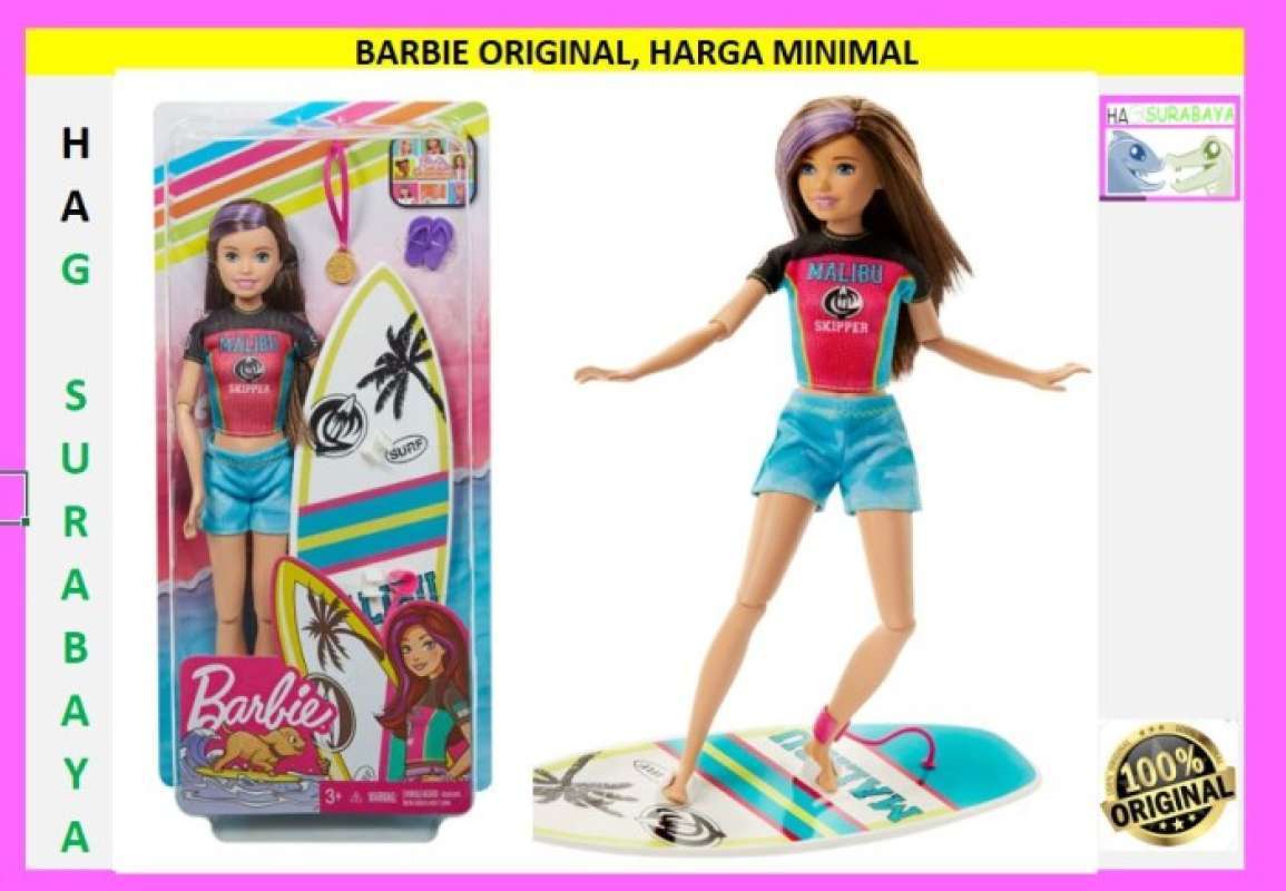 Promo Barbie Dreamhouse Adventures Skipper Surf Doll Diskon 23% di ...