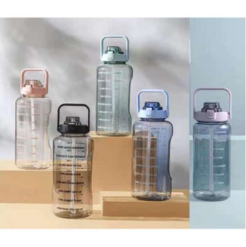 Promo Gratis Ongkir Botol Minum Besar Motivasi Bening 2 Liter / Botol ...