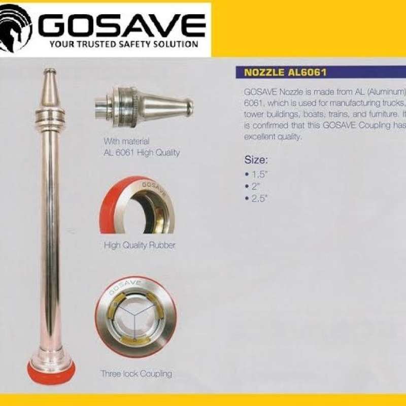 Promo Fire Jet Nozzle Machino Pemadam Aluminium Gosave 1.5 Inch Import ...