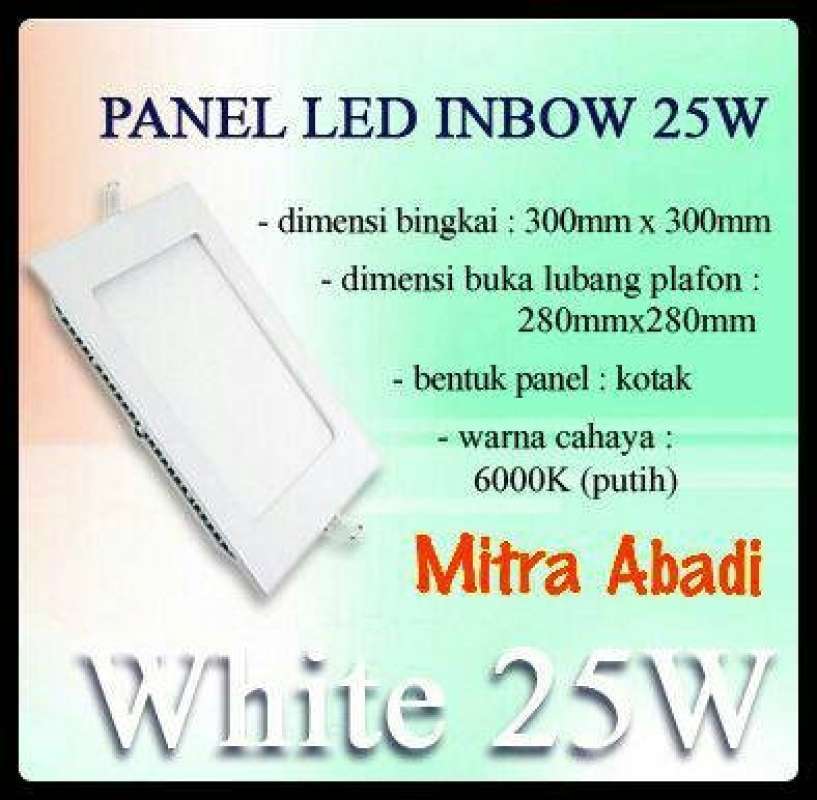 Promo Panel LED 25 Watt White/Putih INBOW Kotak Besi Diskon 23% di ...