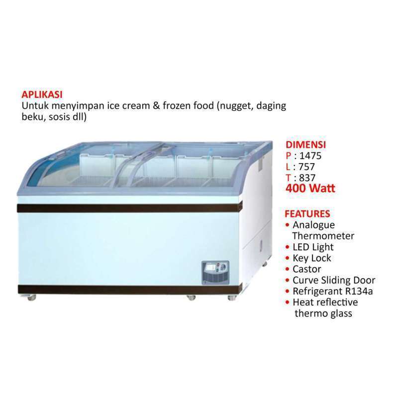 Jual Freezer Gea Sd700by / Sd 700by / Sd 700 By , Sliding Curve Glass 700 L Di Seller Rinz ...