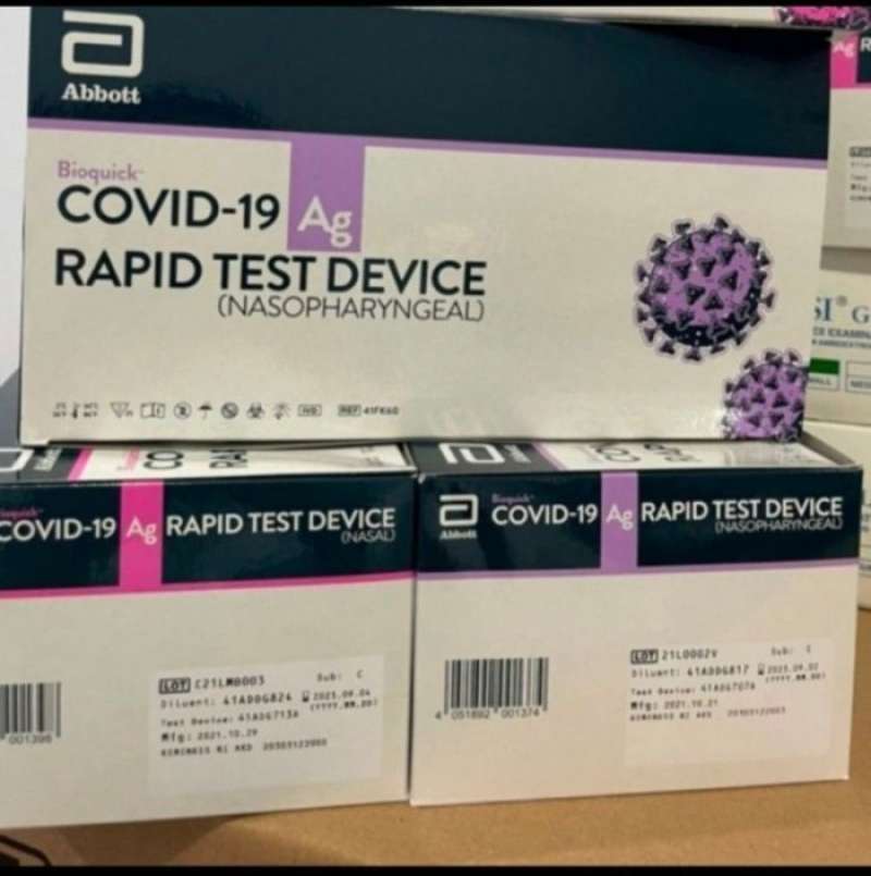 Promo Ready Swab Antigen Abbott Bioquick Nasal Naso 1Box 25Pcs Diskon ...