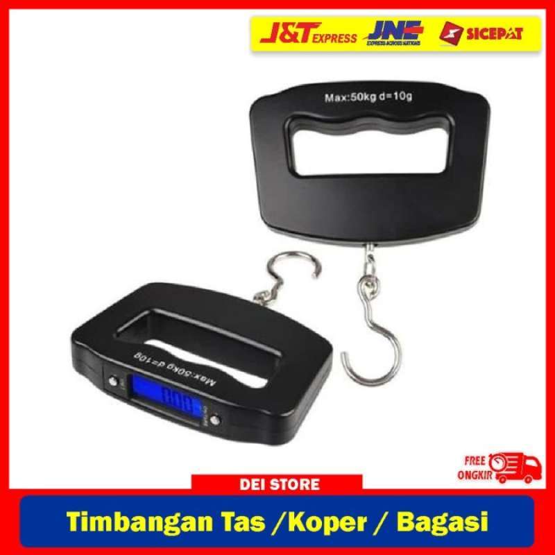 Promo Timbangan Bagasi Digital layar LED 50 KG Alat Timbang Tas dan ...