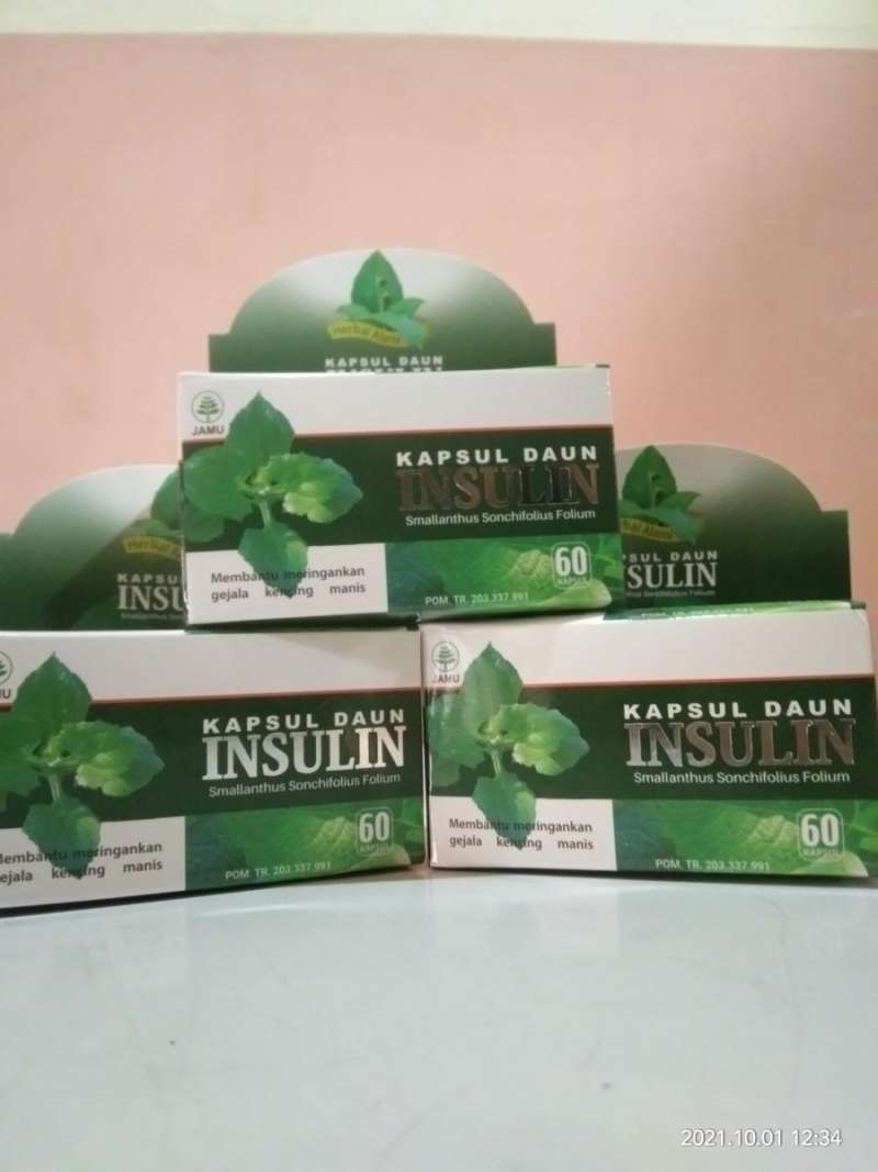 Jual Kapsul Daun Insulin 60kapsul | Obat Diabets di Seller Herbal ...