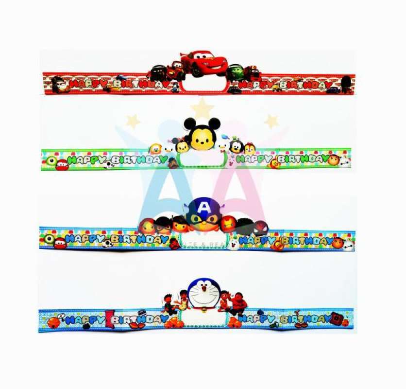 Jual Topi Ulang Tahun Lingkar Premium Little Pony Princess Kitty Mickey ...