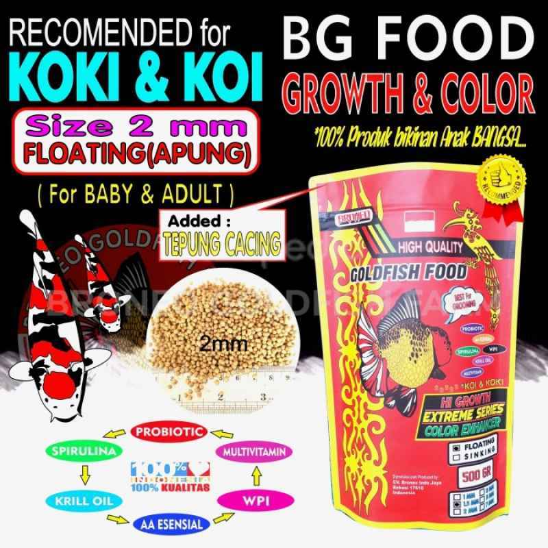 Promo Pelet Ikan / Pakan Ikan Koi / BG FOOD / Growth/ Color 500gr /Ikan ... Promo Pelet Ikan / Pakan Ikan Koi / BG FOOD / Growth/ Color 500gr /Ikan ...