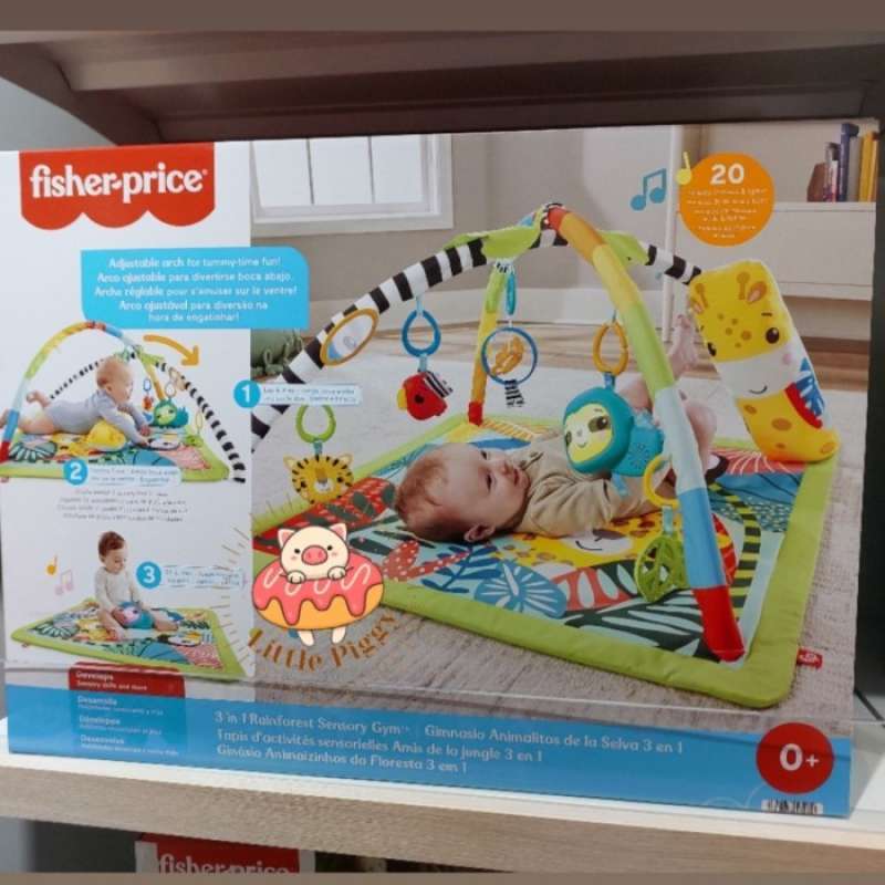 Promo Fisher Price Rainforest Sensory Activity Gym Playmat Diskon 23% ...