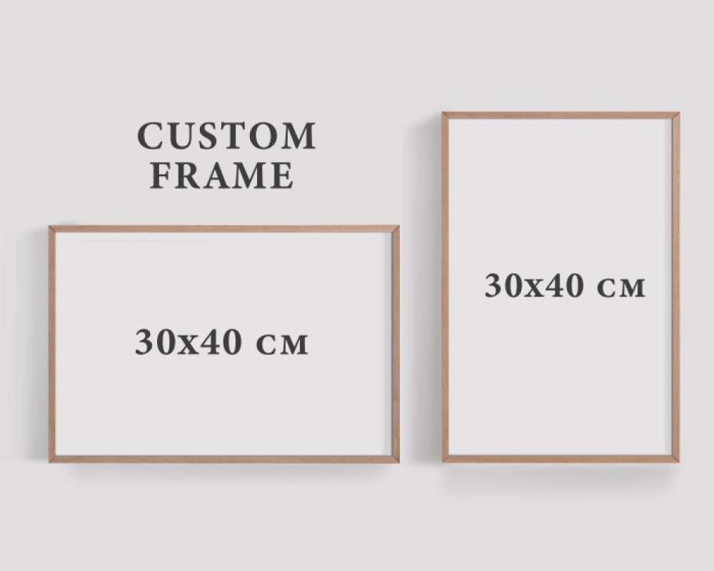 Jual Custom Frame Kayu Minimalist Ukuran 30x40 & Wall Art Print di ...