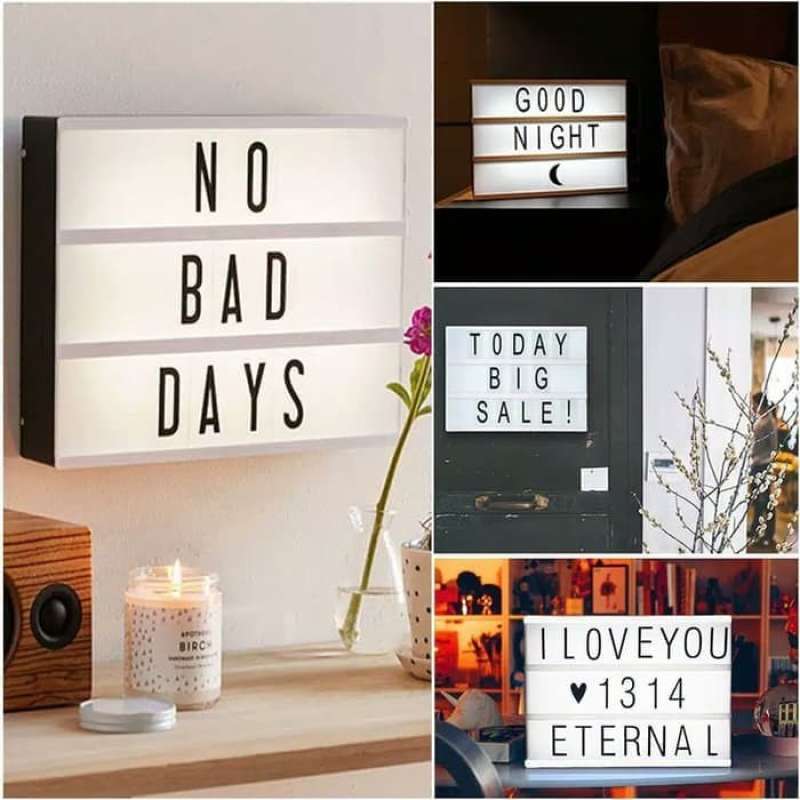 Jual A4 Home Sign Box Lightbox Message Board Wedding Lamp Di Seller ...
