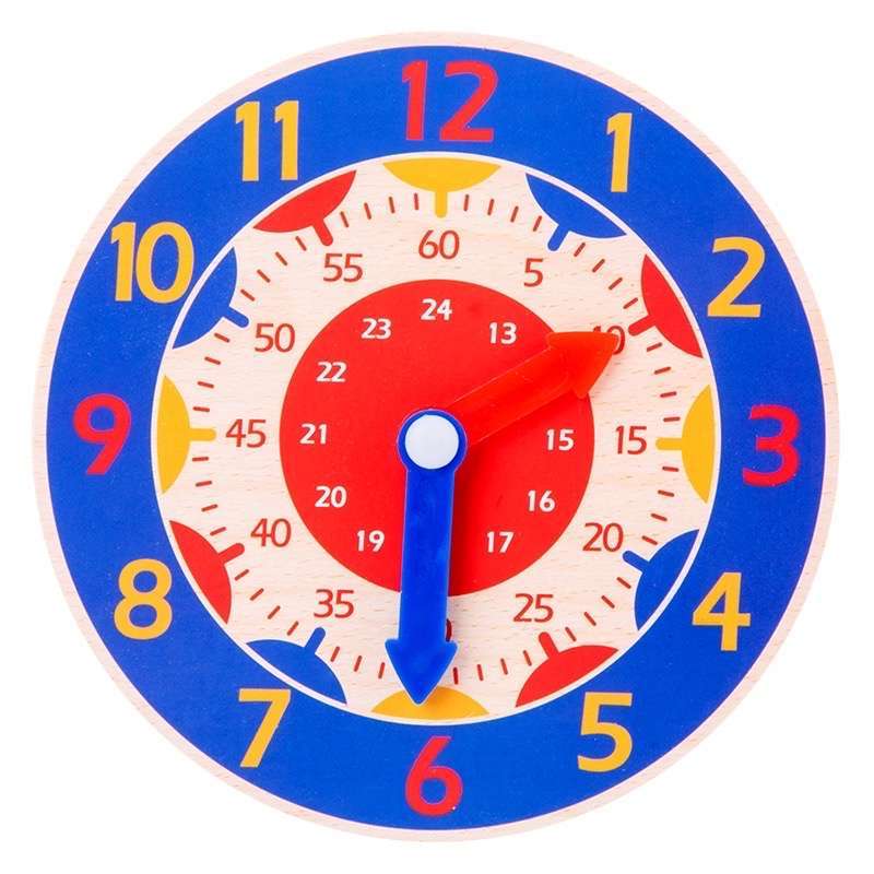 Jual Mainan Edukasi Jam Kayu | Wooden Clock Time Teaching Aid | Mainan ...