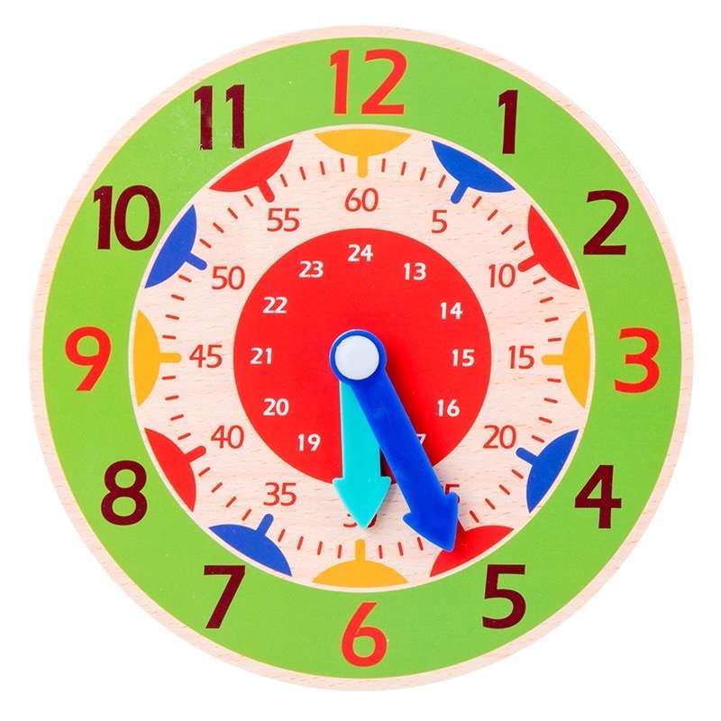 Jual Mainan Edukasi Jam Kayu | Wooden Clock Time Teaching Aid | Mainan ...