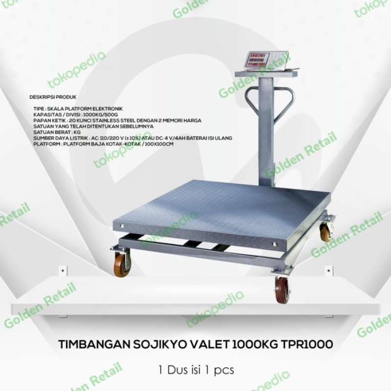 Promo Timbangan Roda Lantai Roda Hand Pallet Scale Sojikyo TPR1000 ...