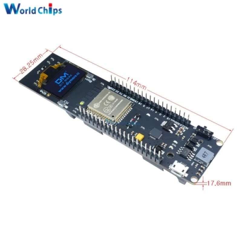 Promo Esp32 Esp8266 Esp-32 Wifi Bluetooth Ble + Oled Display + 18650 Battery Diskon 11% Di ...