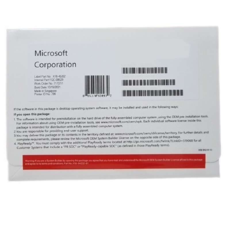 Jual Microsoft Windows 11 Profesional Oem Pack 64 Bit Windows 11 Pro Di Seller Dbklik Surabaya