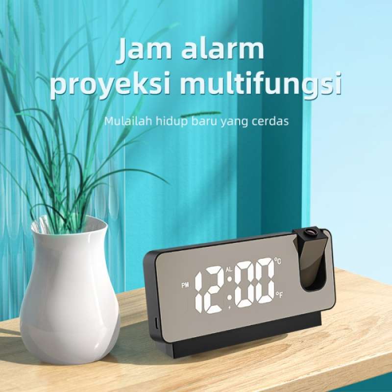 Jual Jam Meja Alarm Digital Led Screen Display Proyektor Temperature Di ...