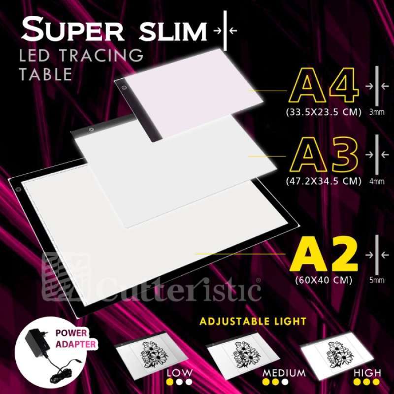 Jual Tracing Board Led A2, Meja Jiplak Light Pad Gambar Drawing - A2 Di ...