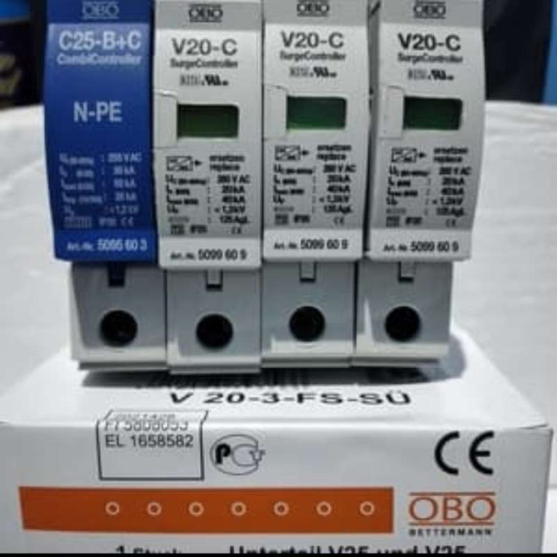 Promo Surge Arrester Obo V20-C 280V Ac 3P + Npe Diskon 23% di Seller ...