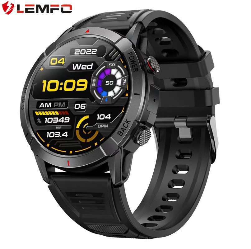 Promo LEMFO NX10 smartwatch 1.43 inci AMOLED Bluetooth panggilan 400mAh baterai IP68 tahan air ...