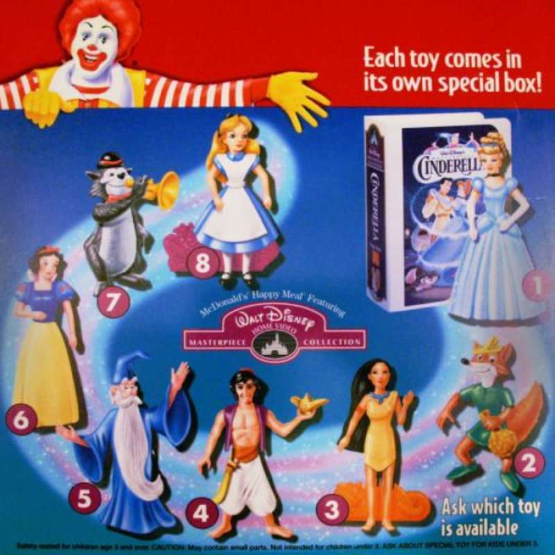 Promo Vintage Happy Meal Disney Masterpiece Collection 1995 Complete ...