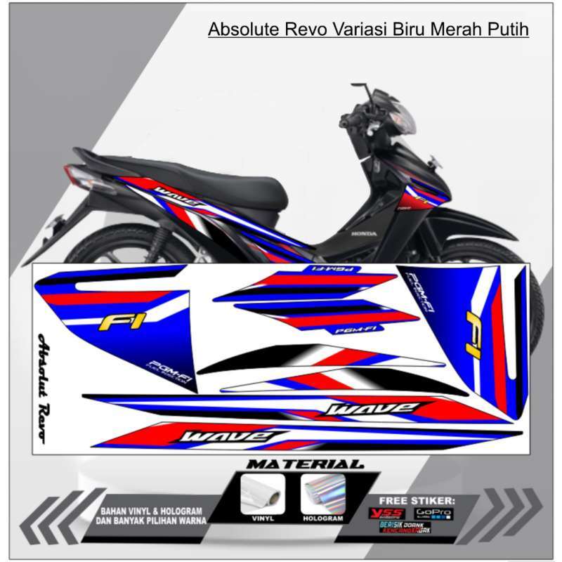 Jual Striping Variasi Motor Honda Absolute Revo Motif Wave di Seller ...